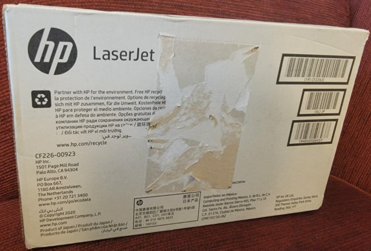 Genuine HP CF226JC Black LaserJet Toner Cartridge LaserPro M402 MFP ...