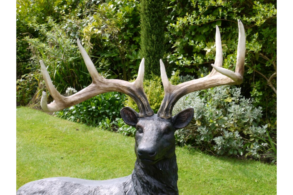 Large Resin Stag Statue Stag Deer Garden Ornament 3471 | eBay UK