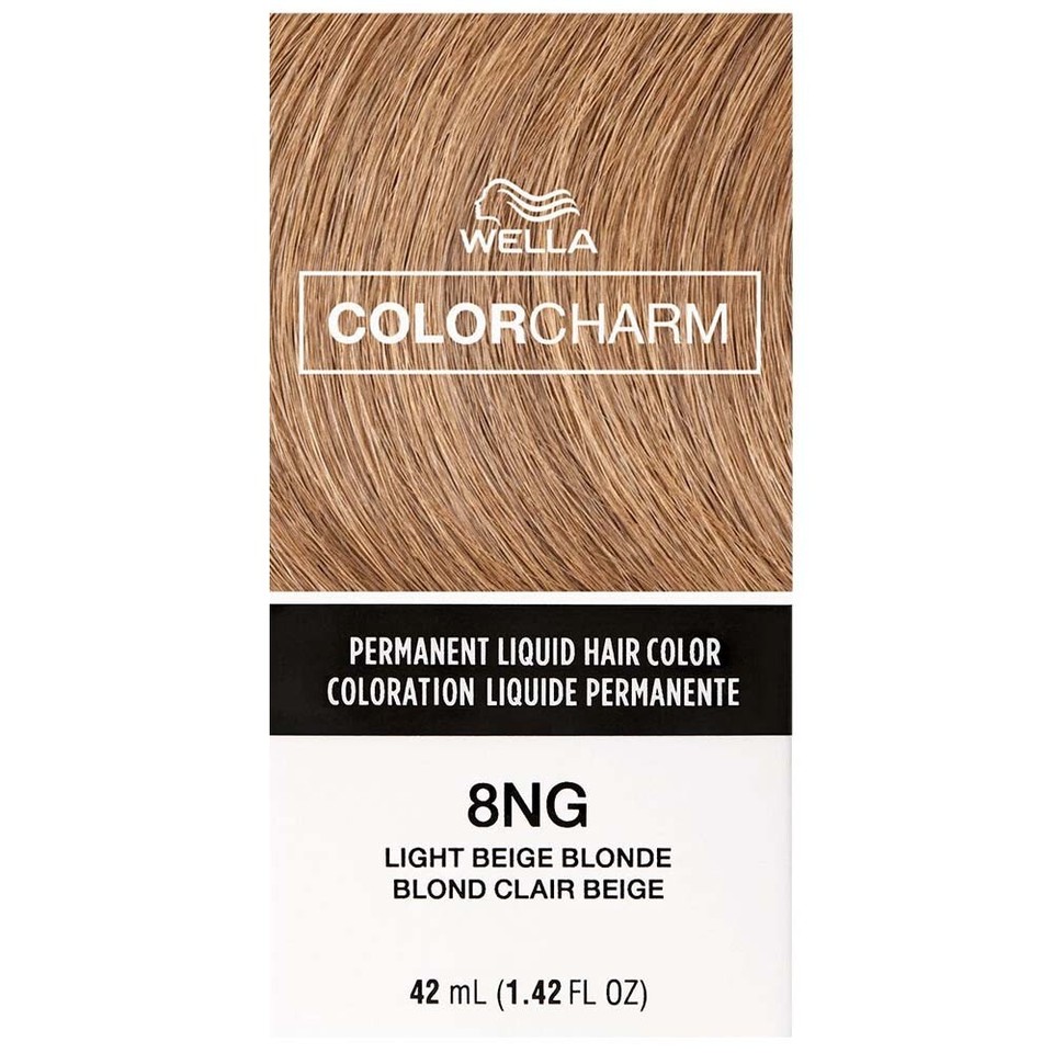 SALON HAIR WELLA COLOR CHARM PERMANENT DYE LIQUID 8NG LIGHT BEIGE ...