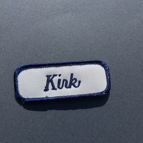 Kirk Name Blue White 1 1/4" X 3" Patch | eBay