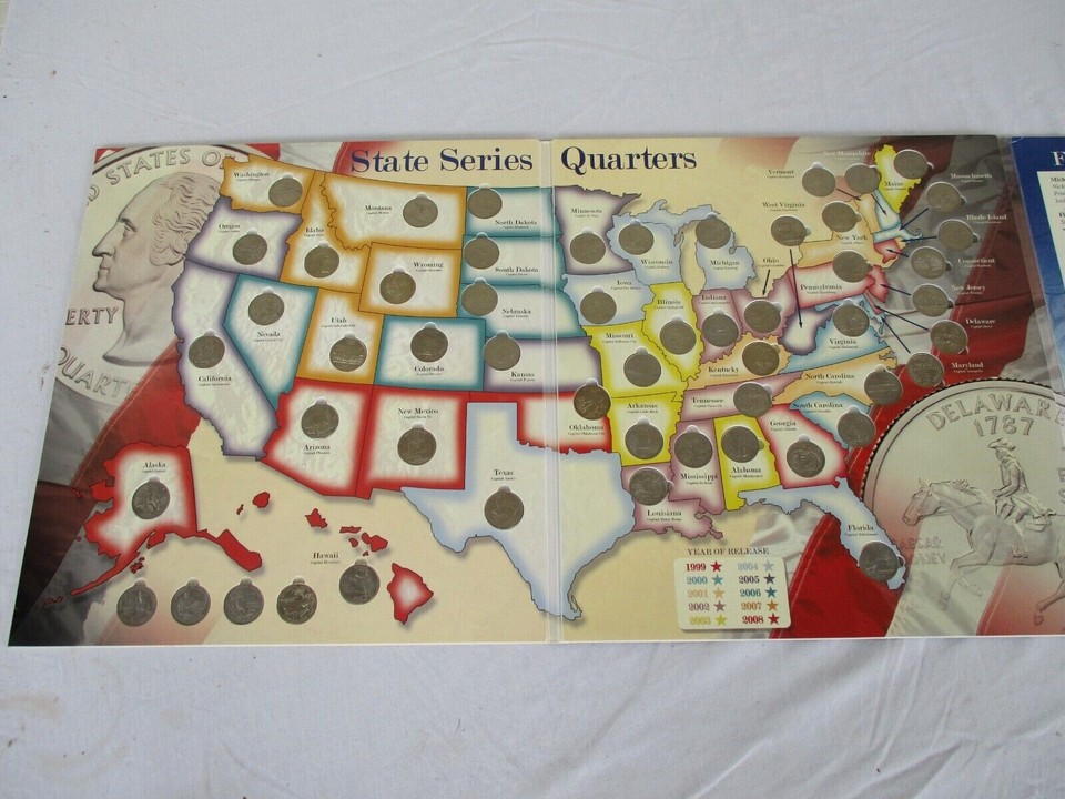 State Series Quarters Collector Map: Complete with all quarters ...