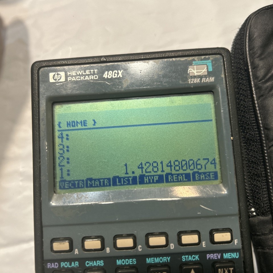 Hewlett Packard HP 48GX Graphing Calculator With Case Tested No Manual ...