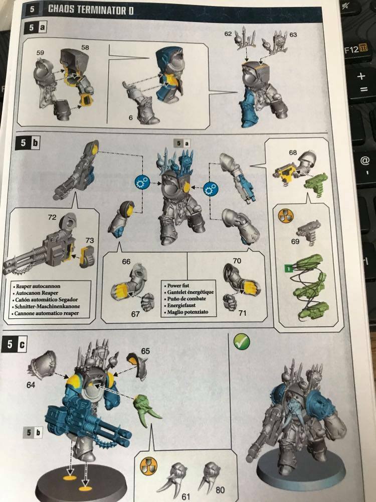 Chaos Marines NEW2019 Terminator (D) with options reaper autocannon ...