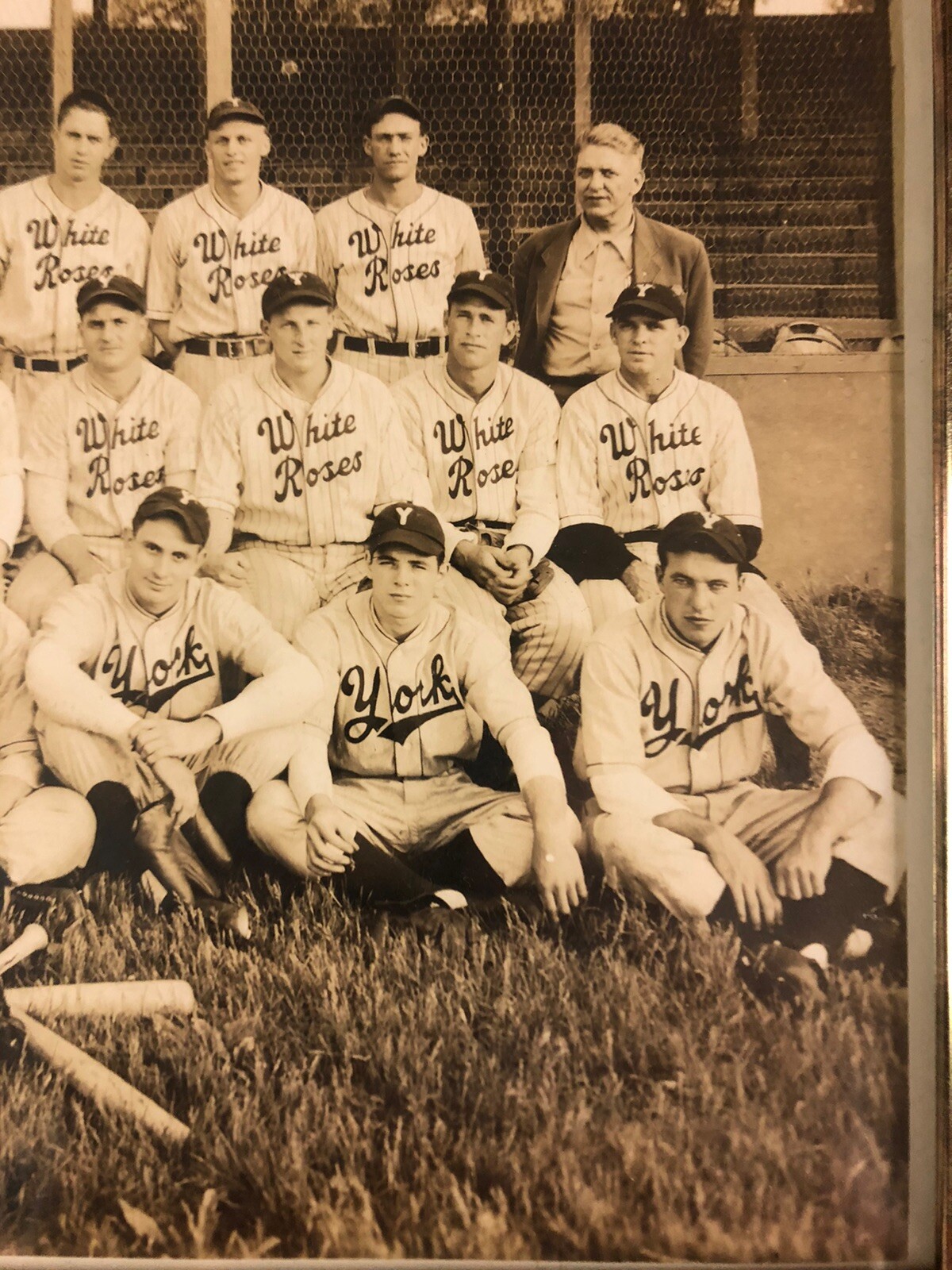 Antique 1944 York White Roses Pa Baseball Team Photo Vintage Picture I ...