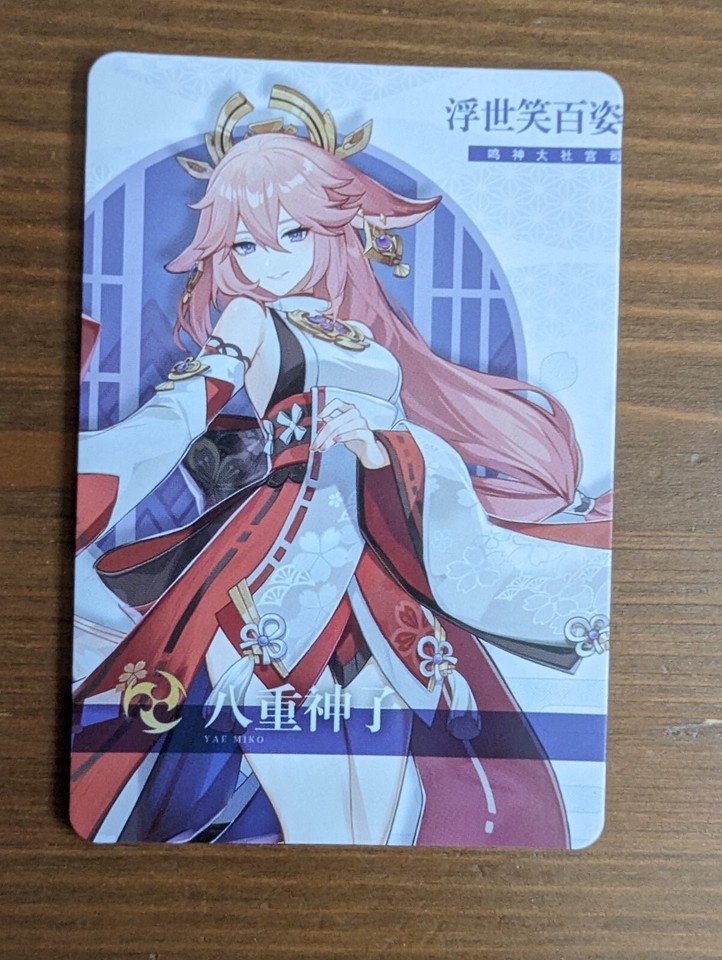 Yae Miko Genshin Impact Sexy Anime Waifu Doujin Foil Feet Art Card | eBay