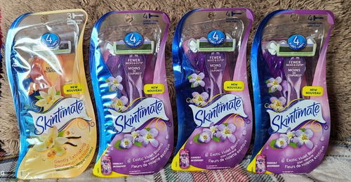 4 new packages Womens Skintimate Exfoliating Disposable Razors, 15 ct ...