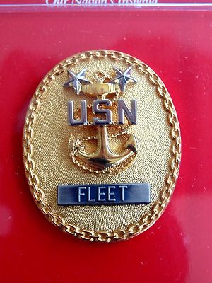 USN NAVY SHIP SHORE AIR FLEET MASTER CHIEF MCPO FULL SIZE QUALIFICATION ...