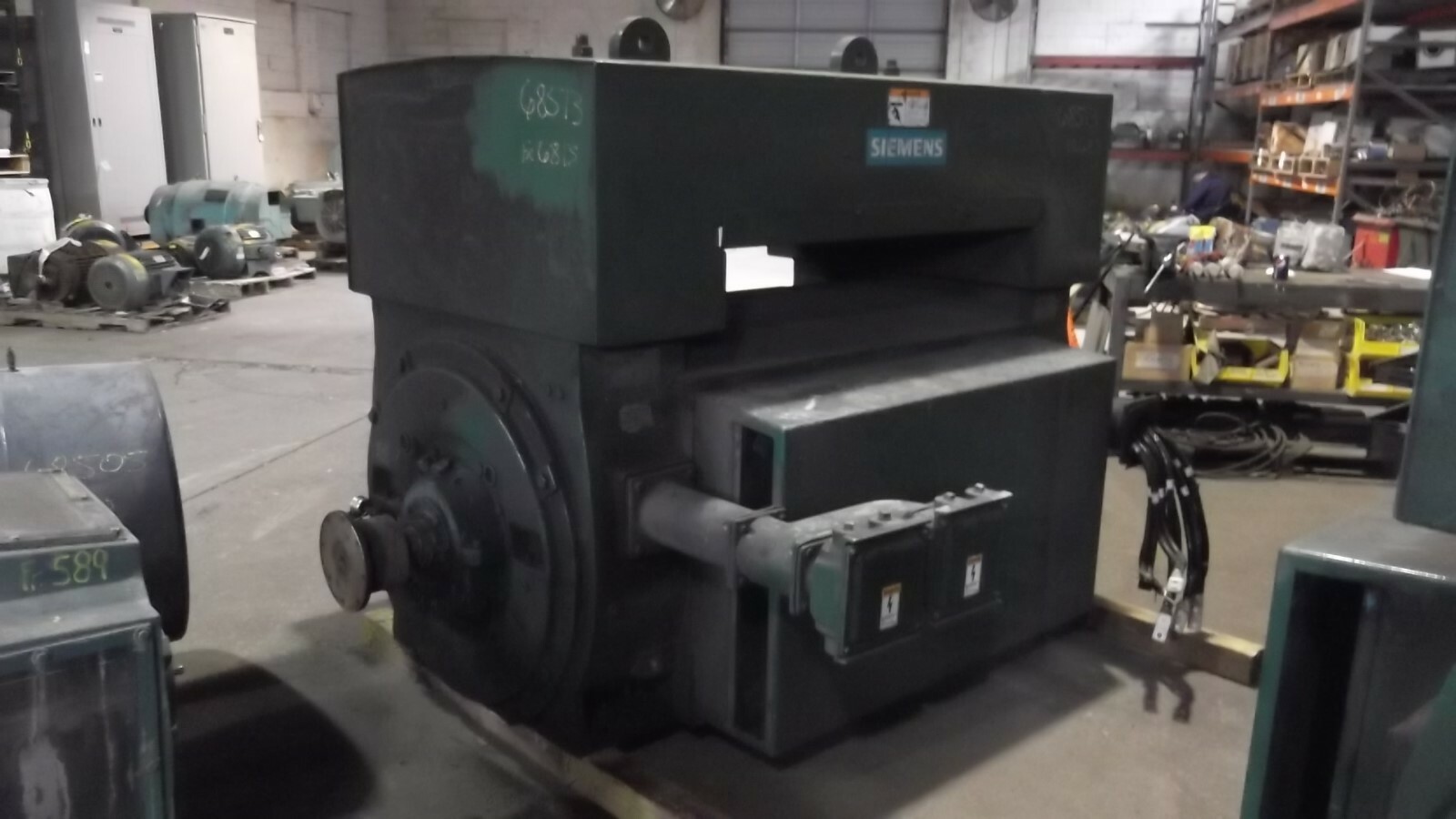 4500 HP Siemens AC Electric Motor, 3600 RPM, Fr. 6813, WPII, 4000 V ...