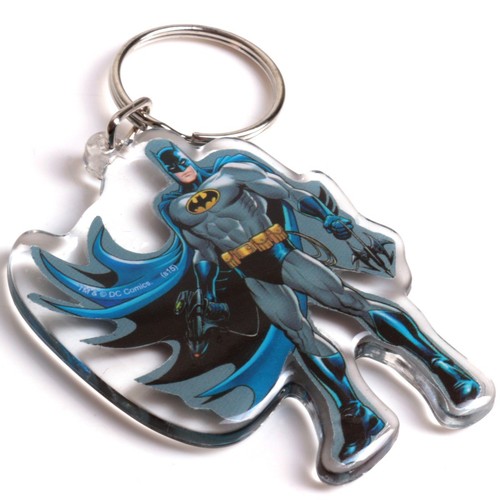 BATMAN KEY RING CHAIN Superhero Keyring Acrylic Plastic OFFICIAL DC ...