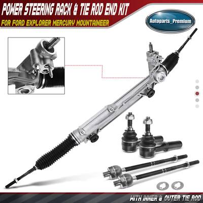 5pcs Power Steering Rack and Pinion & Tie Rod End Kit for Ford Explorer ...