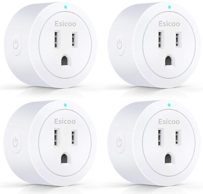 Smart Socket WiFi 4 Pack White YX-WS01 Smart Plug Compatible Alexa ...