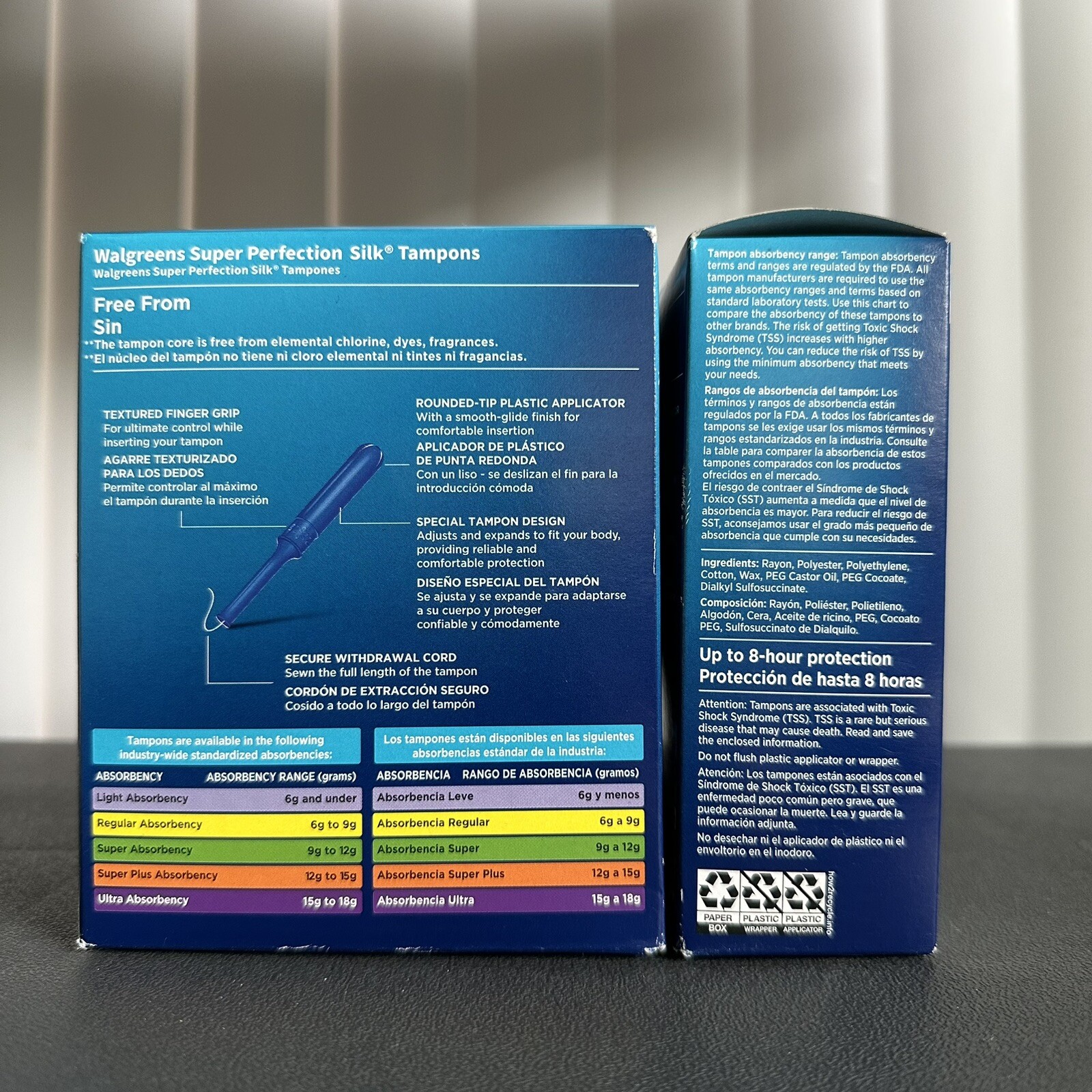 Walgreens Super Perfection Silk 18 Unscented Tampons Lot Of 2 | eBay