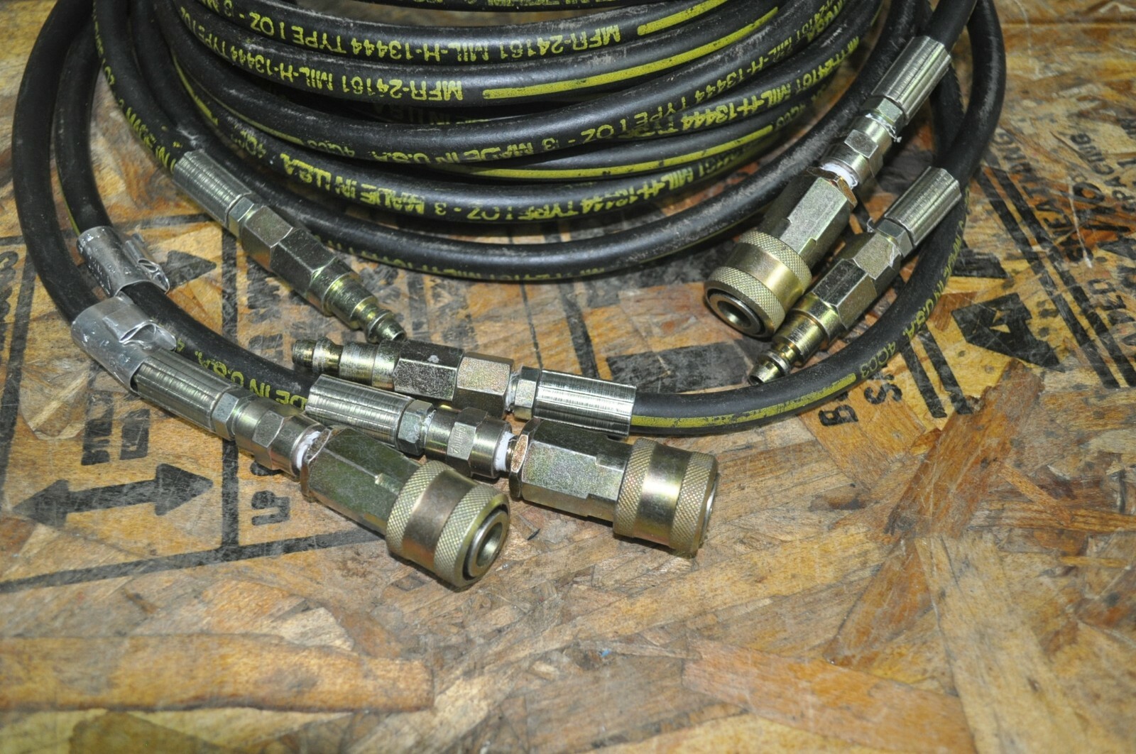 LOT OF 3 NON METALLIC RUBBER HOSE ASSY 11591102 216" MIL-H-13444 MFR ...