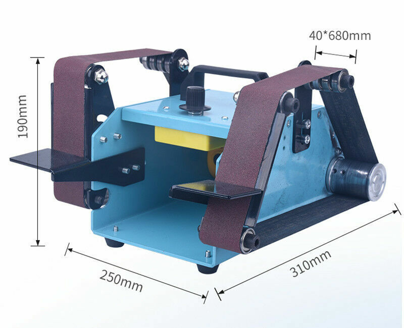 Small Double Shaft Sander Belt Sanding Machine Polishing Sandpaper ...