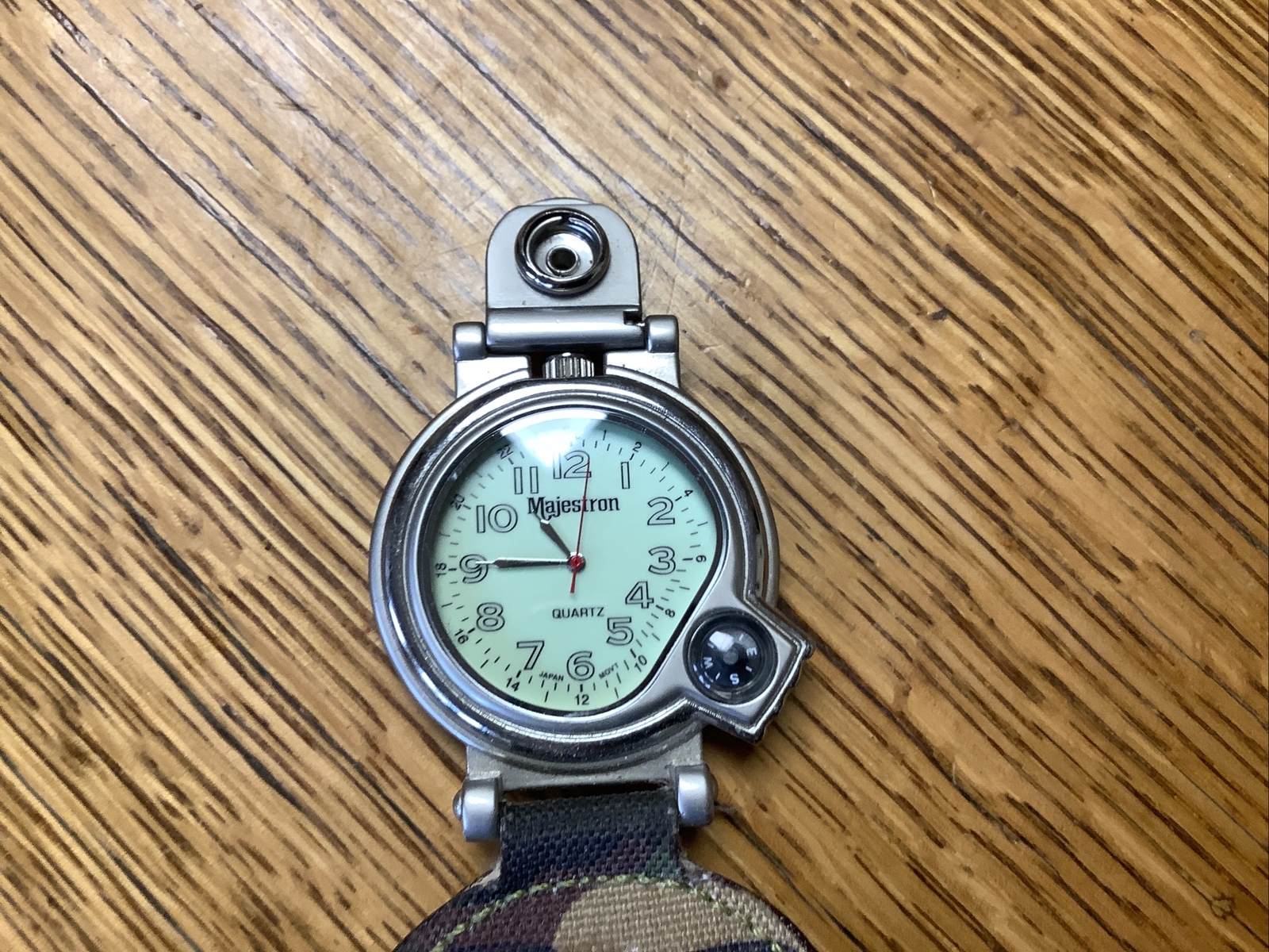 Used Majestron quartz watch Japan movt. With compass… - Gem