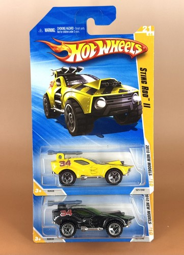Hot Wheels 2010 New Models STING ROD II (lot of 2) Yellow & Black w/u5 ...