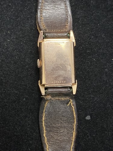 VINTAGE 1930 MENS SWISS 10BC BULOVA 17'J ROSE GOLD FILL BEZEL MANUAL ...