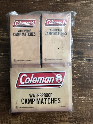Coleman Waterproof Matches Camping Outdoor Emergency Pack of 4 Boxes 40 ...