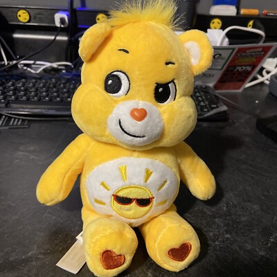 Care Bears 10" FUNSHINE BEAR Sunshine Sun Yellow Red Hearts 2020 Plush ...