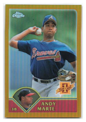 Andy Marte 2003 Topps Chrome Gold Refractor SP /449 #208-BRAVES | eBay
