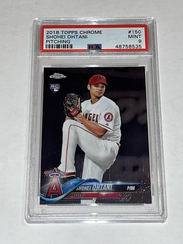 2018 Topps Chrome Pitching #150 Shohei Ohtani Rookie Card RC Mint PSA 9 ...