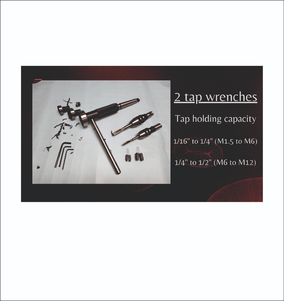 NEW MT2 Shank Lathe Tailstock Tap And Die Holder Set Sliding Floating ...