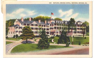 Rockbridge Virginia Postcard - 1938 Natural Bridge Hotel Posted Linen P ...