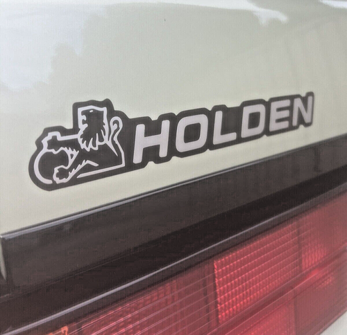 HOLDEN LOGO BADGE LION VINYL STICKER BLACK SILVER CAR BOOT COMMODORE ...