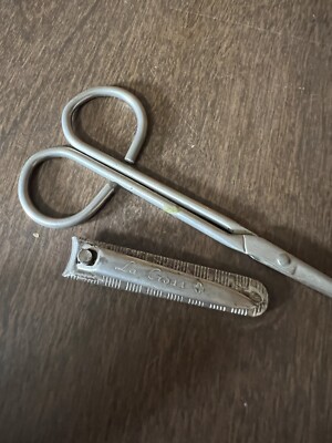 Vintage 2.5" La Cross Nail Clippers Engraved & Manicure Scissors ...
