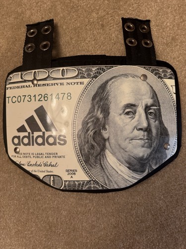 Battle Sports Adidas Football Back Plate $100 Ben Franklin | eBay