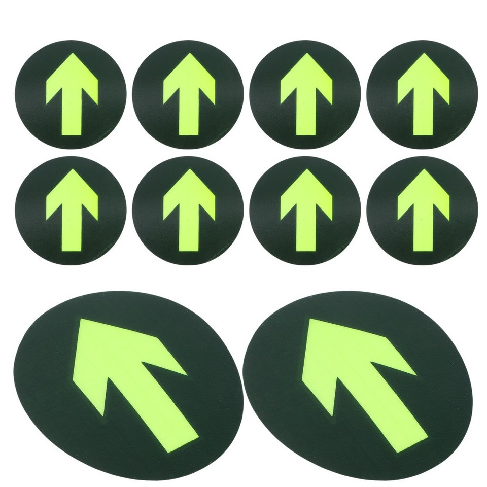 10 Pcs Floor Direction Stickers Directional Sign Decal Safety Caution ...