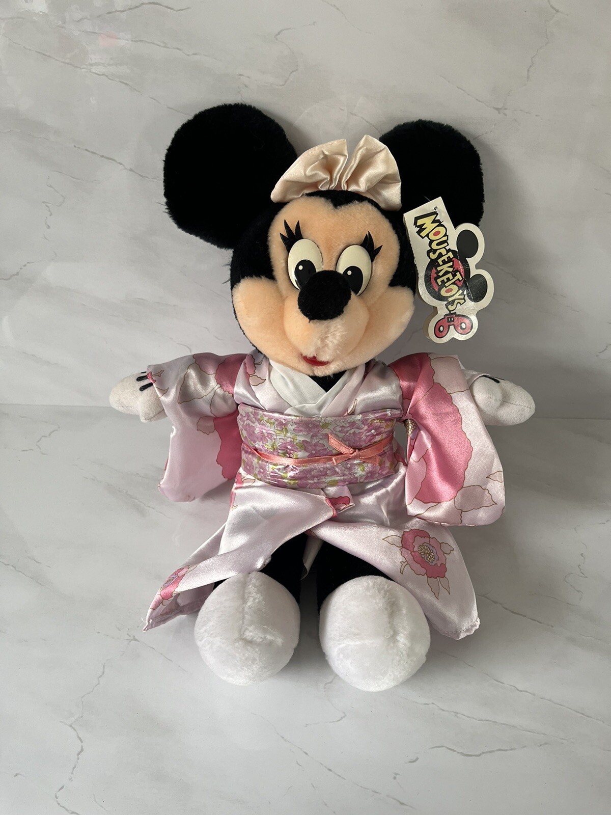 Vintage Walt Disney World Japanese Minnie Mouse Kimono Plush Soft Toy ...