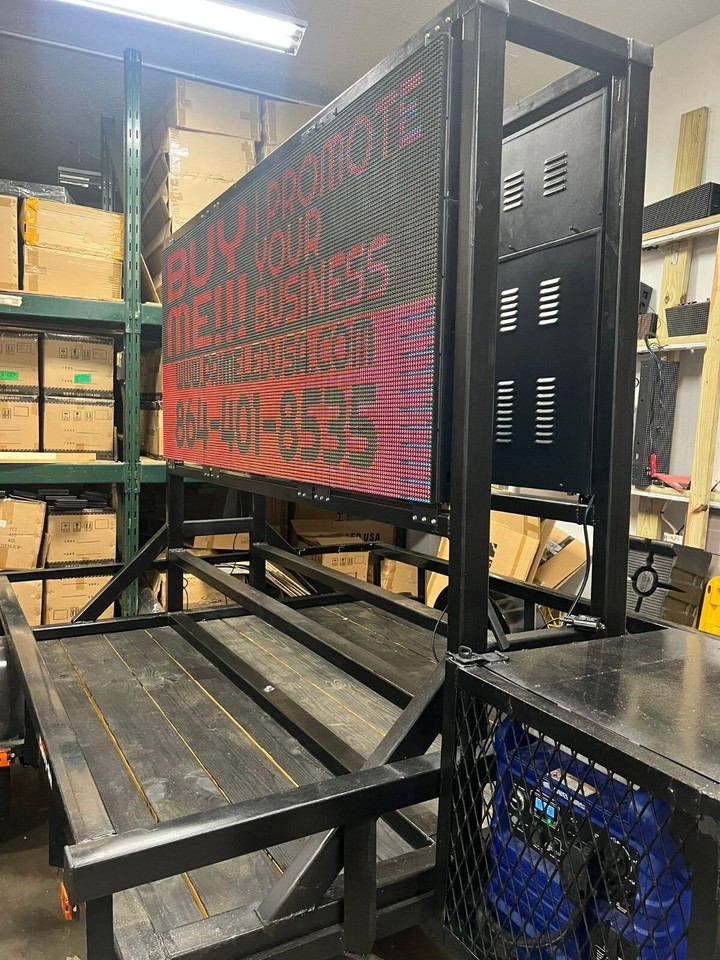 2 Sided 3 x 7 Digital Message Board LED Sign Trailer Mobile sign Made ...