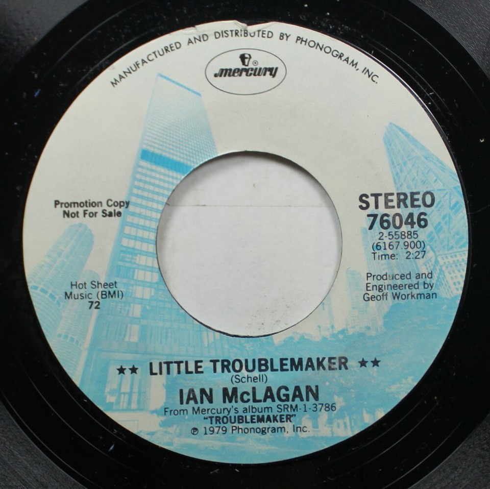 Rock Promo 45 Ian Mclagan - Little Troublemaker / Little Troublemaker ...