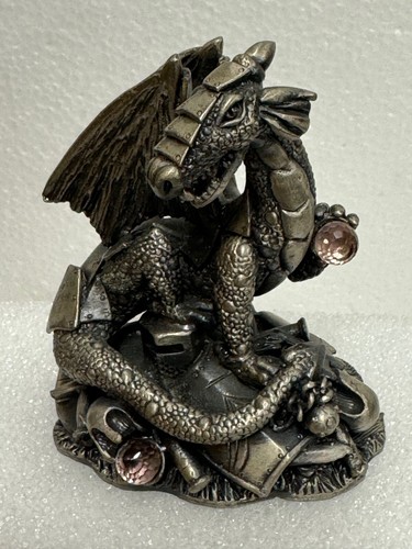 MYTH AND MAGIC THE ARMOURED DRAGON WITH RARE LIGHT PINK CRYSTALS | eBay