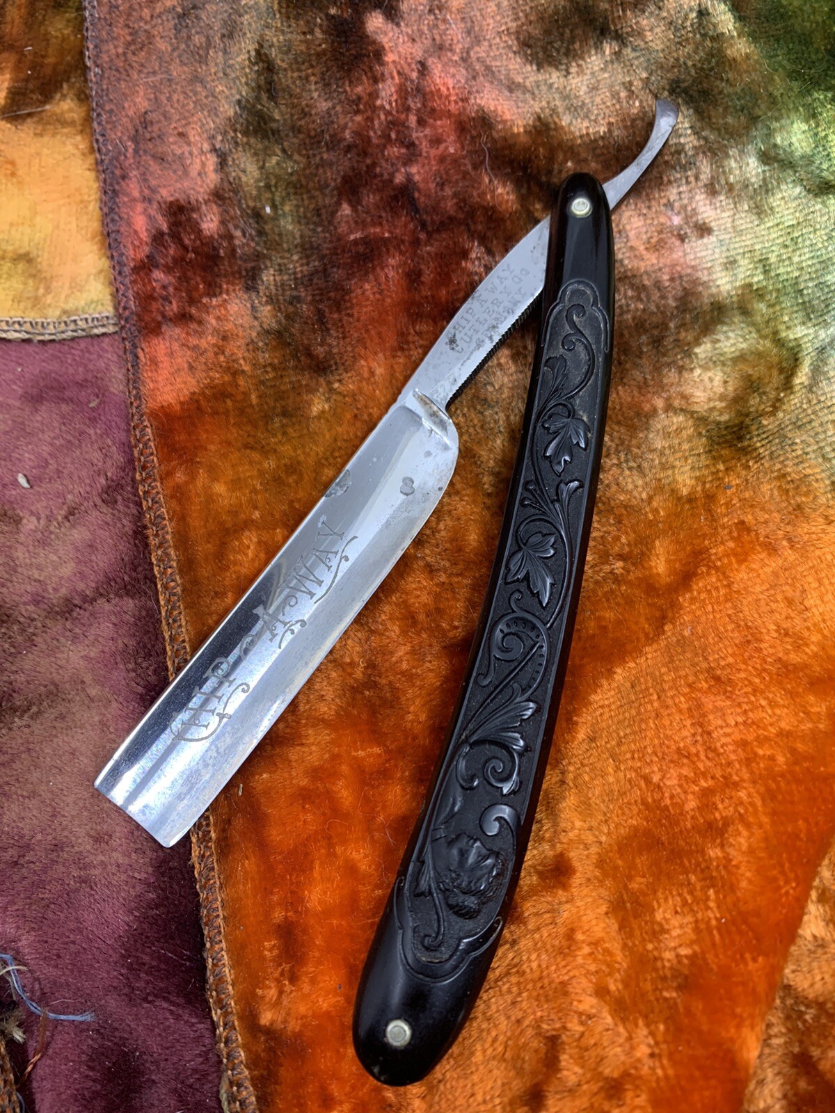 CHIP A WAY CUTLERY 5/8 FANCY STRAIGHT RAZOR | eBay