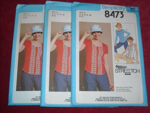 🌸 UNCIRCULATED 1978 SIMPLICITY #8473-LADIES (3 STYLE) RETRO TOP PATTERN ...