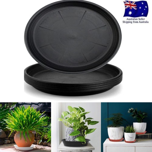 5Pcs Plastic Round Flower Pot Plant Saucers Water Tray Base For Indoor ...