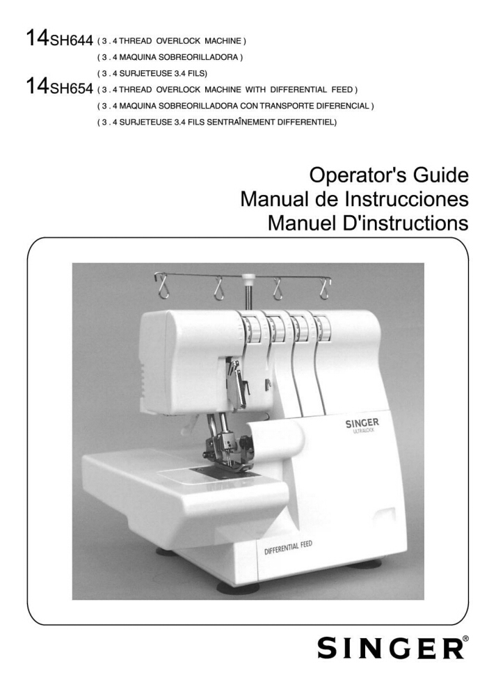 Singer 191D-20-191D-30 Sewing Machine/Embroidery/Serger Owners Manual ...