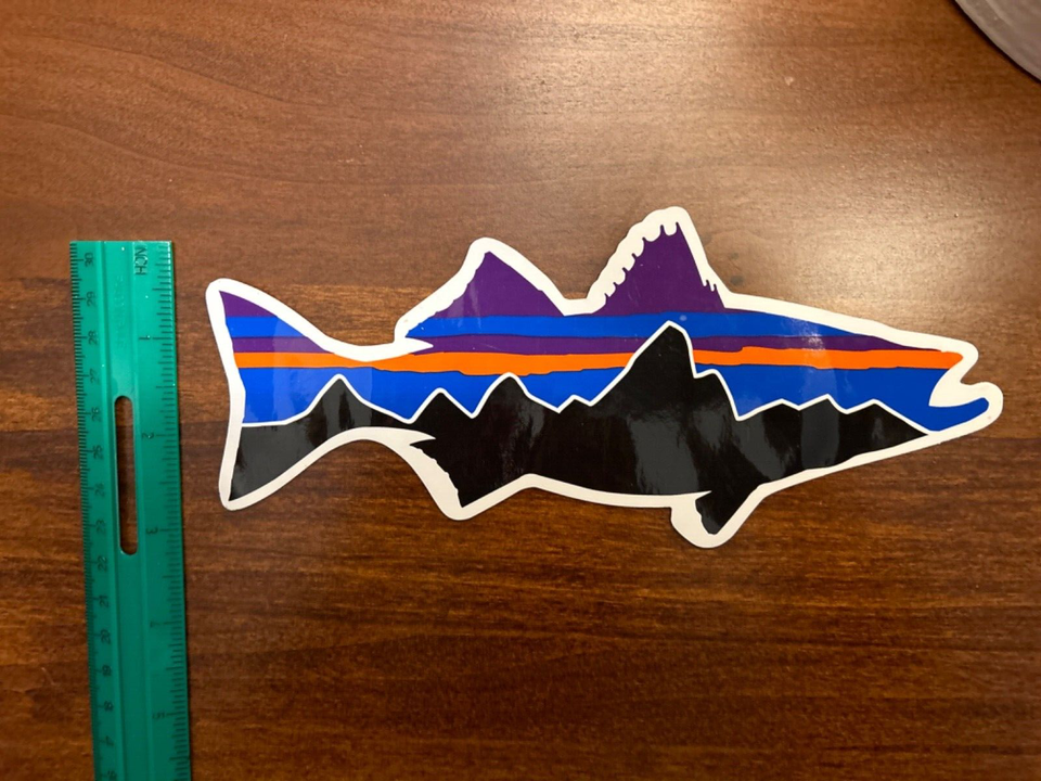 New Patagonia Fitz Roy Bass Fish Sticker | eBay