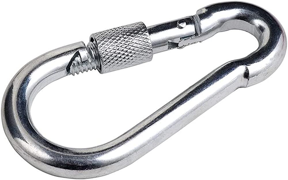 4.7 Inch Locking Carabiner Clips- Stainless Steel Spring Snap Hook ...