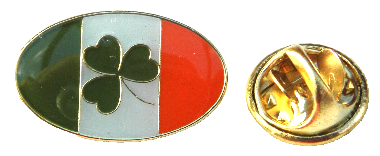 Oval Ireland Flag & Shamrock Pin Badge Brooch Irish Republic | eBay