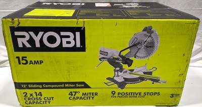 Ryobi 12" Sliding Compound Miter Saw With LED #TSS121 | eBay