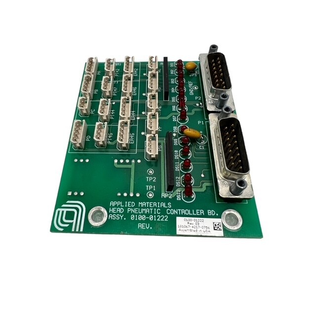 APPLIED MATERIALS HEAD PNEUMATIC CONTROLLER BOARD ASSY 0100-01222 REV ...