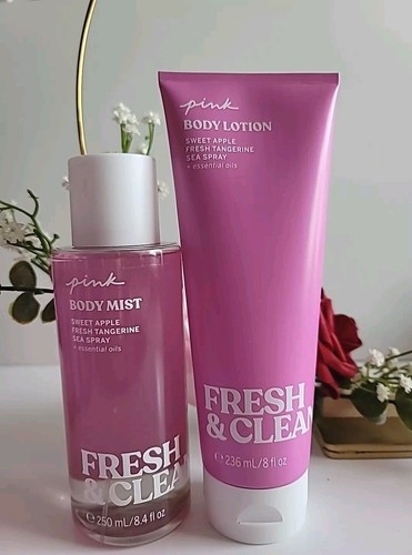 Victoria's Secret FRESH & CLEAN body Mist & Lotion Set 8.4 fl oz New | eBay