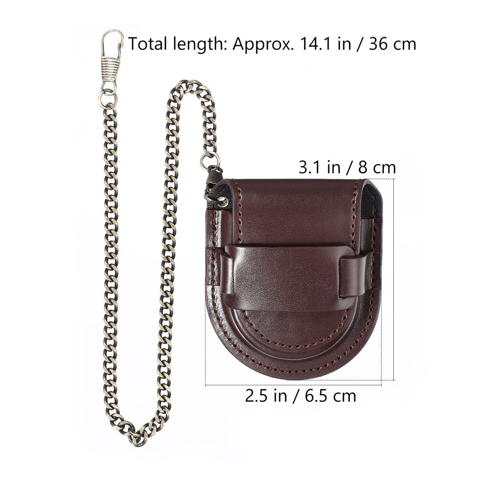 Pocket Watch Leather Case Watch Holder Protector Carrying Storage Bag ...