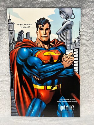 2000 Superman GOT MILK? Vintage Print Ad/Poster Official DC Comics Art ...