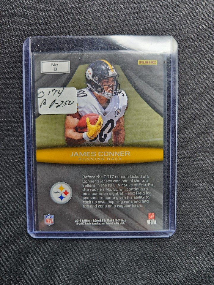 2017 Panini Rookies & Stars Football James Conner RC Rookie Rush #8 | eBay