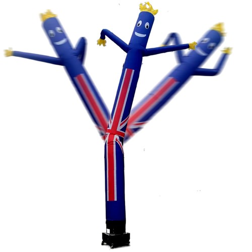 UK Flag Inflatable Advertising Air Puppet Tube Man Wavy Wind Dancer (No ...