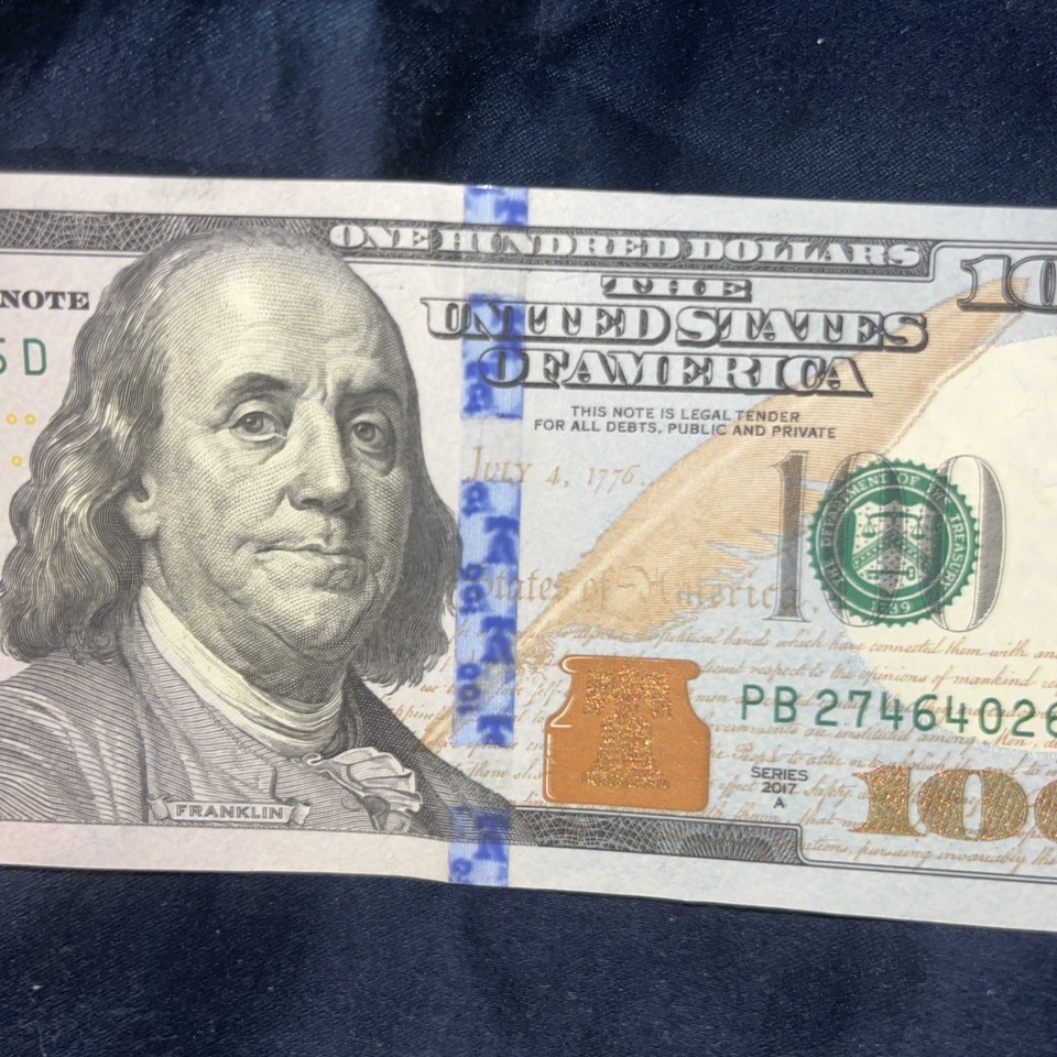 $100 Bill ERROR NOTE Series 2017A One Hundred Dollar Currency ...